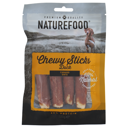 CHEWY STICKS PATO 100 GRS. NATUREFOOD (u.m.v. 7 uds.) - PRODUCTOS